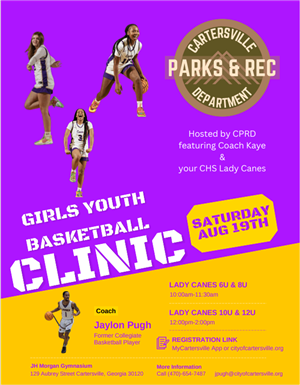 Cartersville Parks and Recreation Department: Youth Basketball Clinics